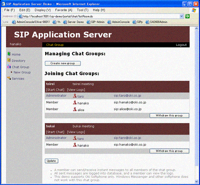 sip-demo Users Guide - SIP Servlet Engine